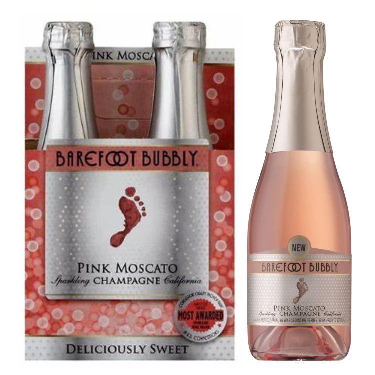 Barefoot Cellars Bubbly Pink Moscato - 187ml x 4 – Liquor Freight