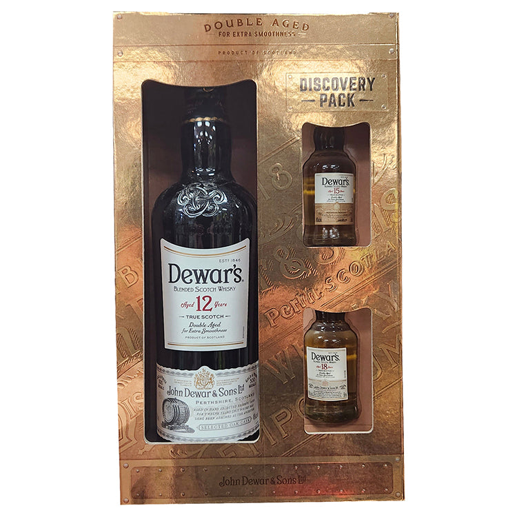 Dewar's 12 Year Discovery Pack Set Scotch Whiskey - 750ml – Liquor Freight