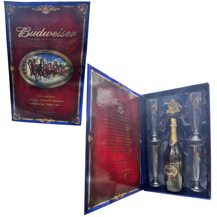Budweiser Limited Edition Qt.Bottle & 4 11oz. Beer Glasses – Liquor Freight