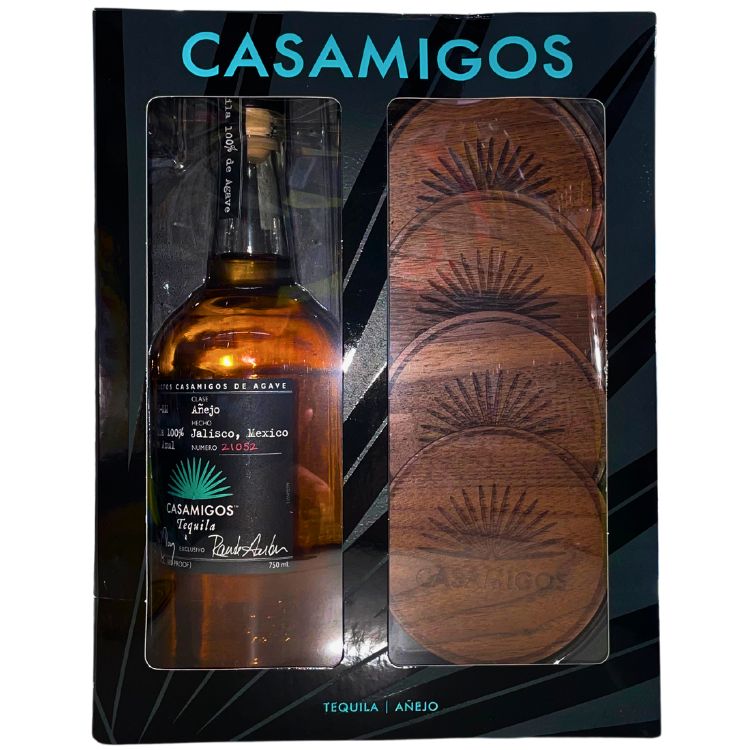 Casamigos Tequila Anejo Gift Set With 4 Coasters - 750ml – Liquor Freight